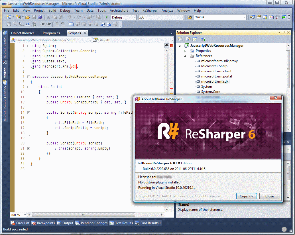 Resharper says "Cannot resolve symbol", but project builds fine – ReSharper Support | JetBrains